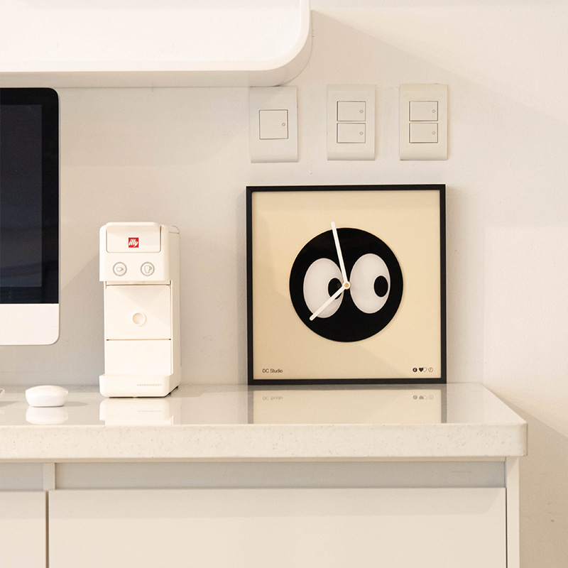 POOM | 바나코 무소음 빅아이 인테리어 시계 Large 40*40cm