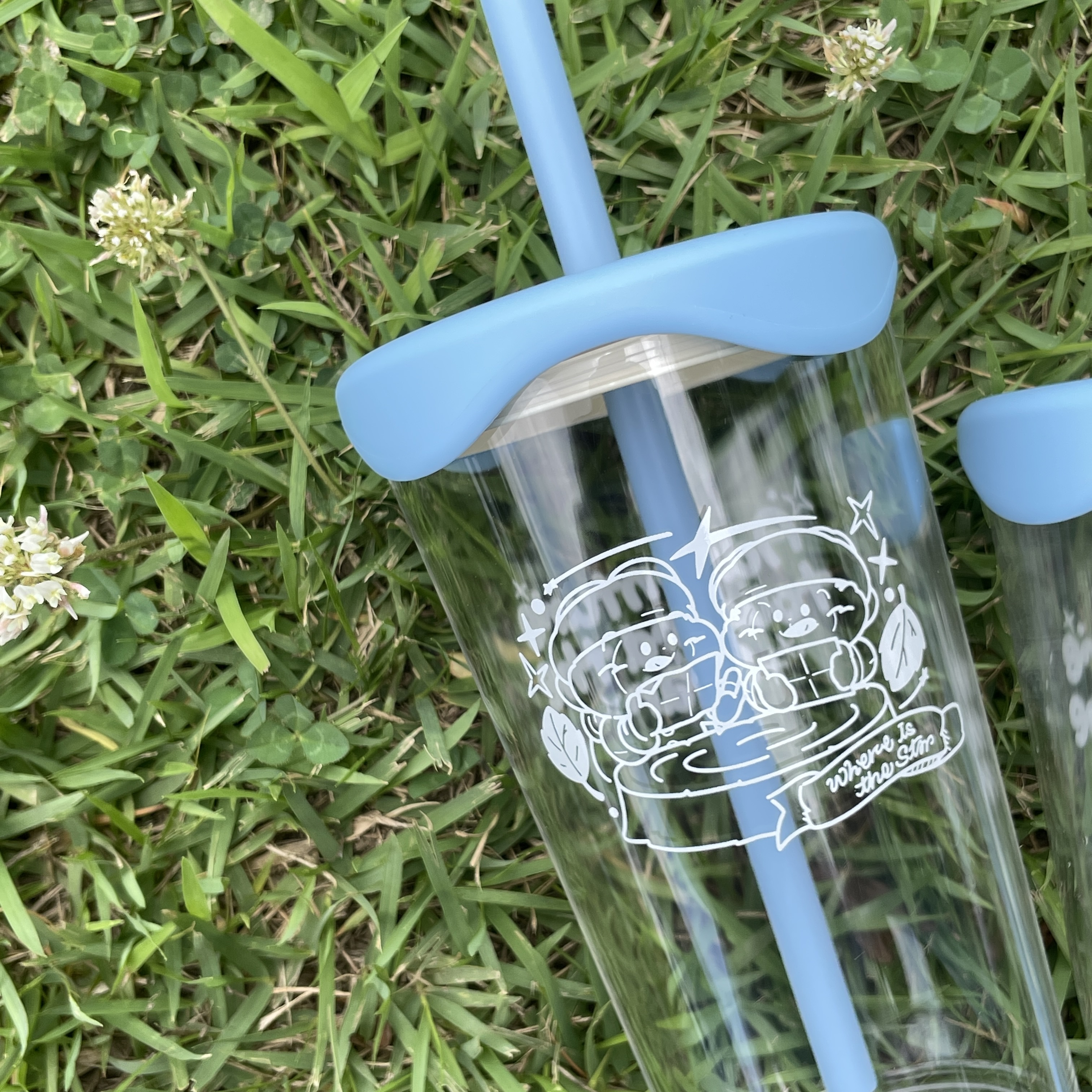 POOM | 일러스트 클리어 텀블러 500ml