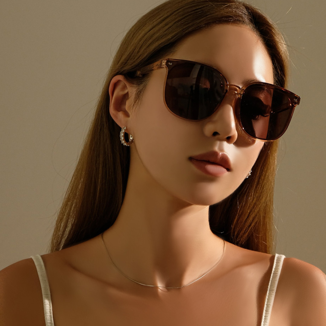 POOM | [파우치 증정]접이식 폴딩 빅 스퀘어 선글라스 UV400 3c