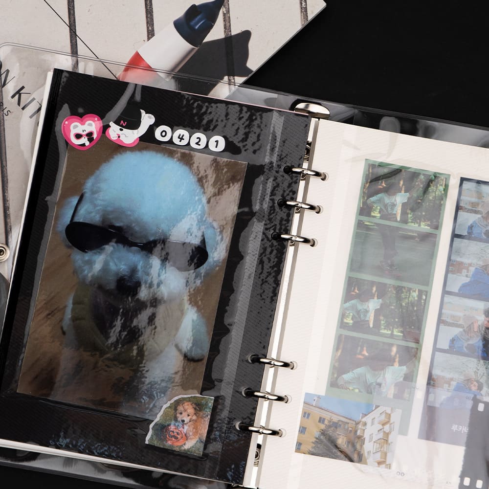 POOM | 루카랩 A5 19R 6공 포켓 PVC 커버