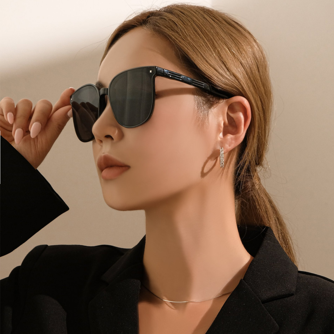 POOM | [파우치 증정]접이식 폴딩 빅 스퀘어 선글라스 UV400 3c