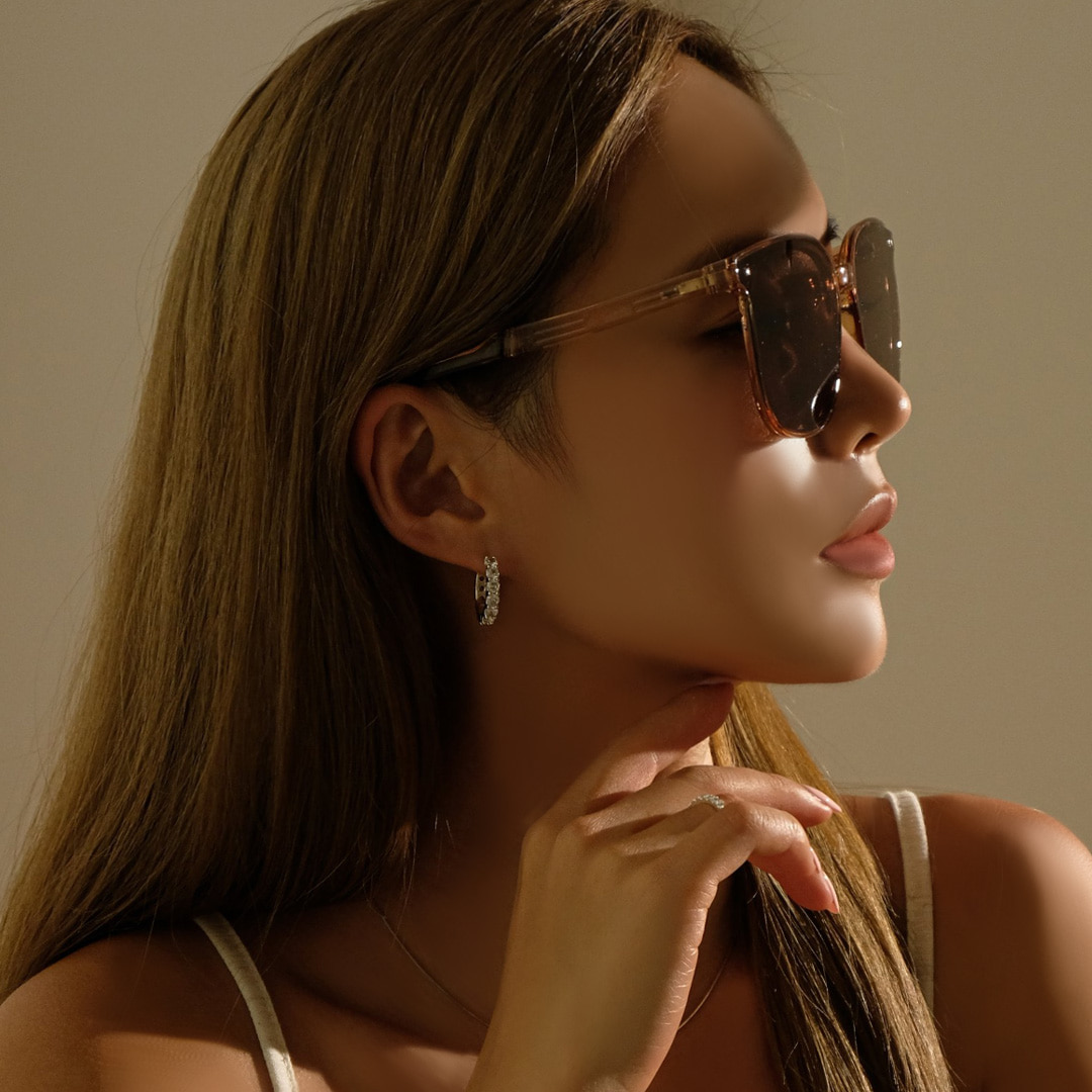 POOM | [파우치 증정]접이식 폴딩 빅 스퀘어 선글라스 UV400 3c