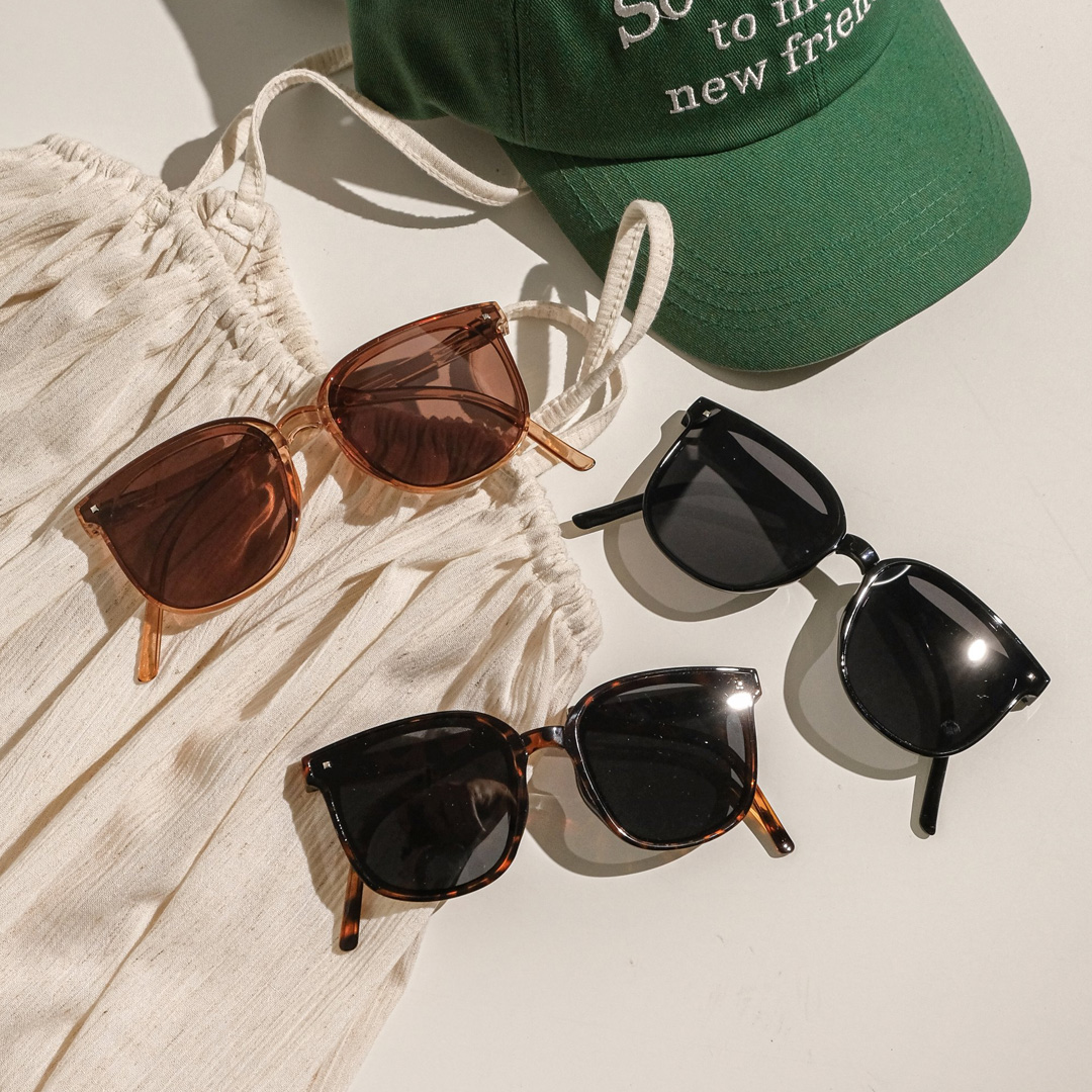 POOM | [파우치 증정]접이식 폴딩 빅 스퀘어 선글라스 UV400 3c