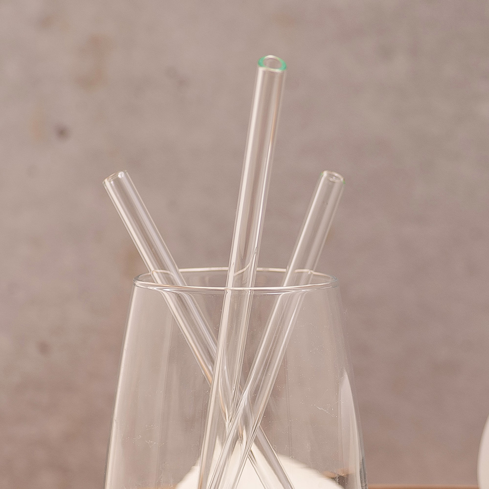 POOM | [할인] 폴라베어 국내생산 내열 강화 유리빨대 _ 30cm*3