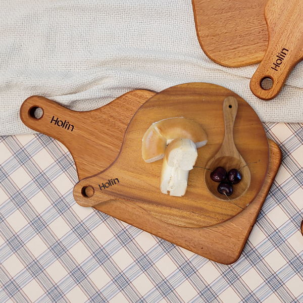 POOM | Holin 마호가니 원목 도마 스퀘어+라운드 SET