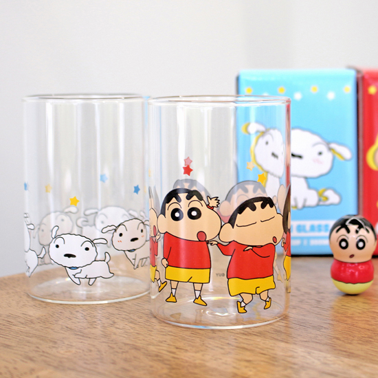 POOM | 플라잉웨일즈 짱구는못말려 미니글라스 300ml