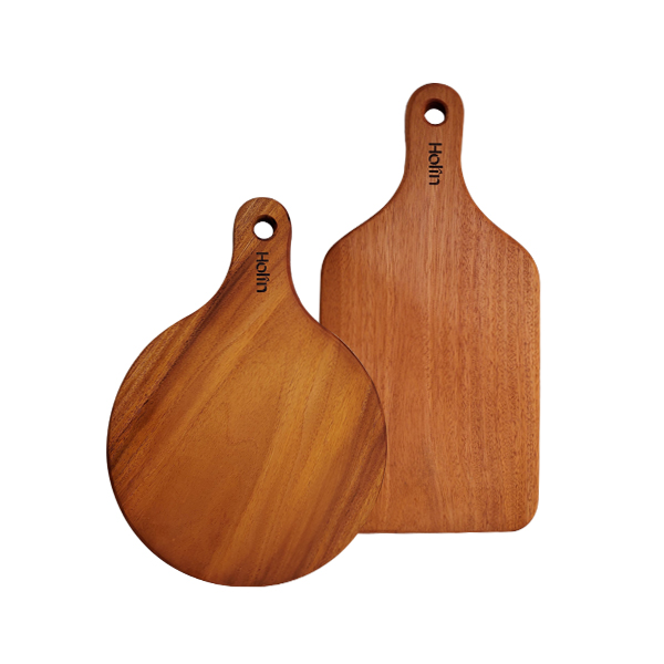 POOM | Holin 마호가니 원목 도마 스퀘어+라운드 SET