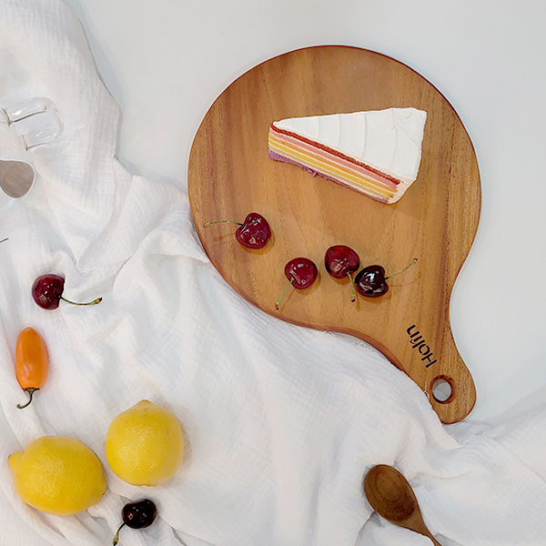 POOM | Holin 마호가니 원목 도마 스퀘어+라운드 SET