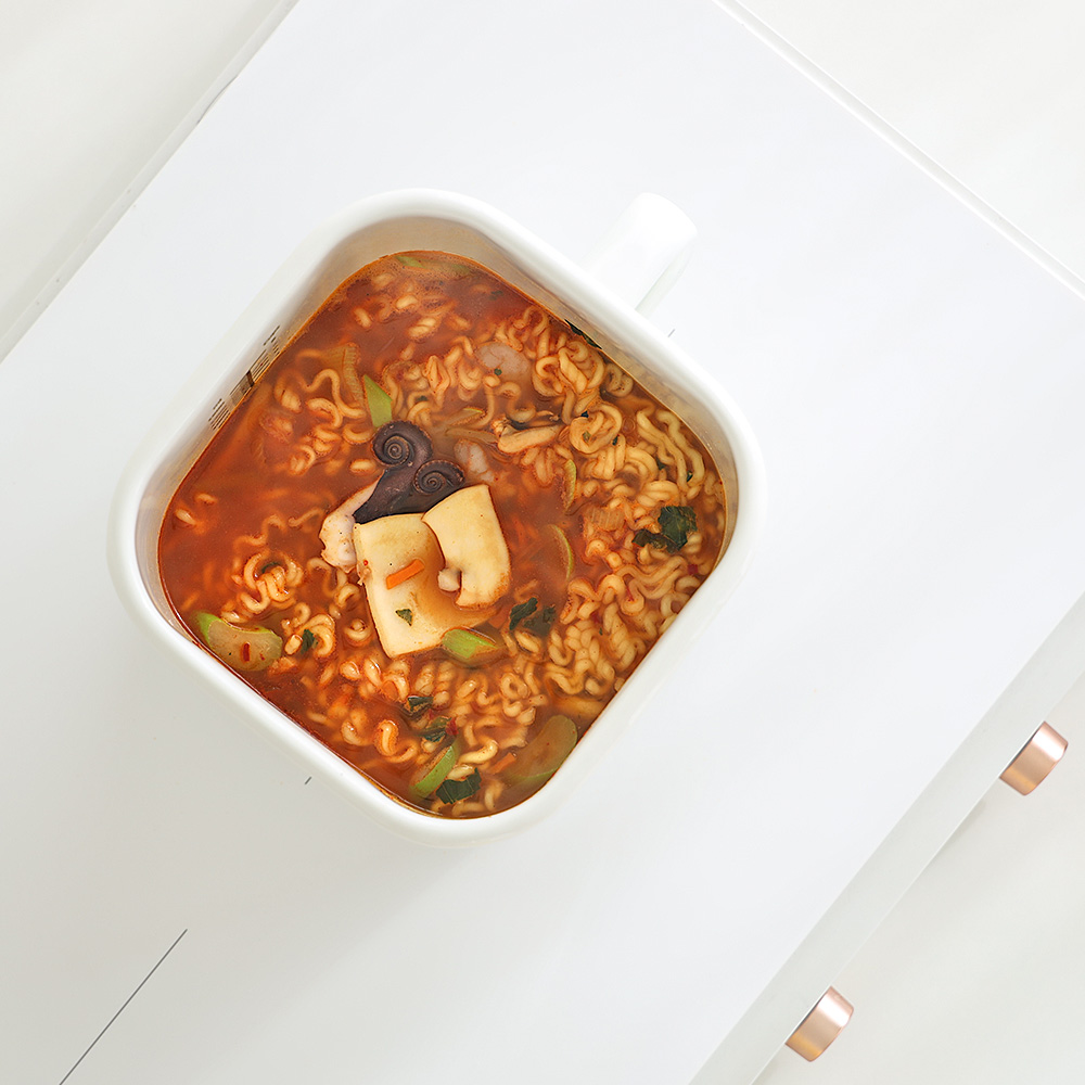 POOM | 대용량 직화 인덕션 법랑 핸들 저장용기 2.2L