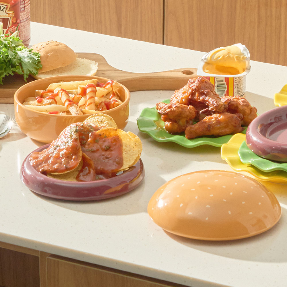 POOM | [선물추천] 버거 앤 플레이트 5p세트 햄버거 접시