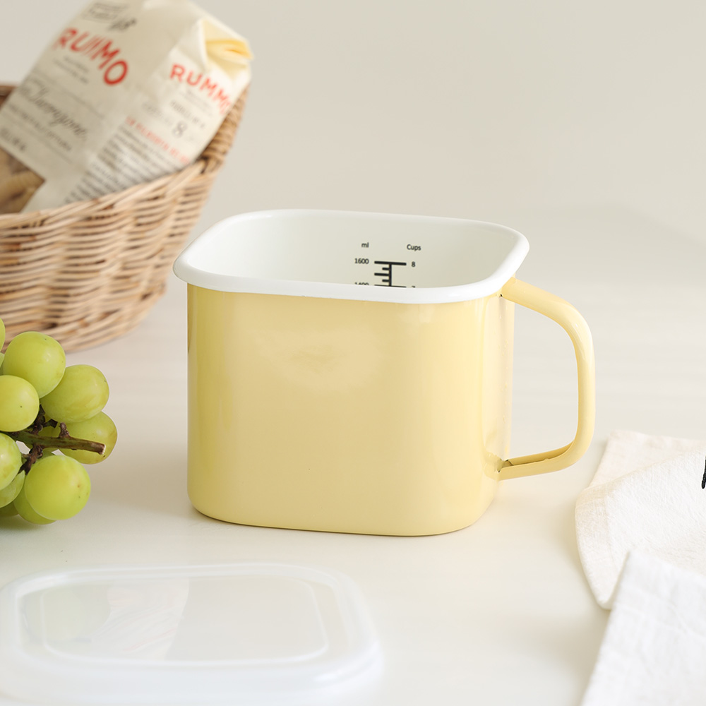 POOM | 대용량 직화 인덕션 법랑 핸들 저장용기 2.2L