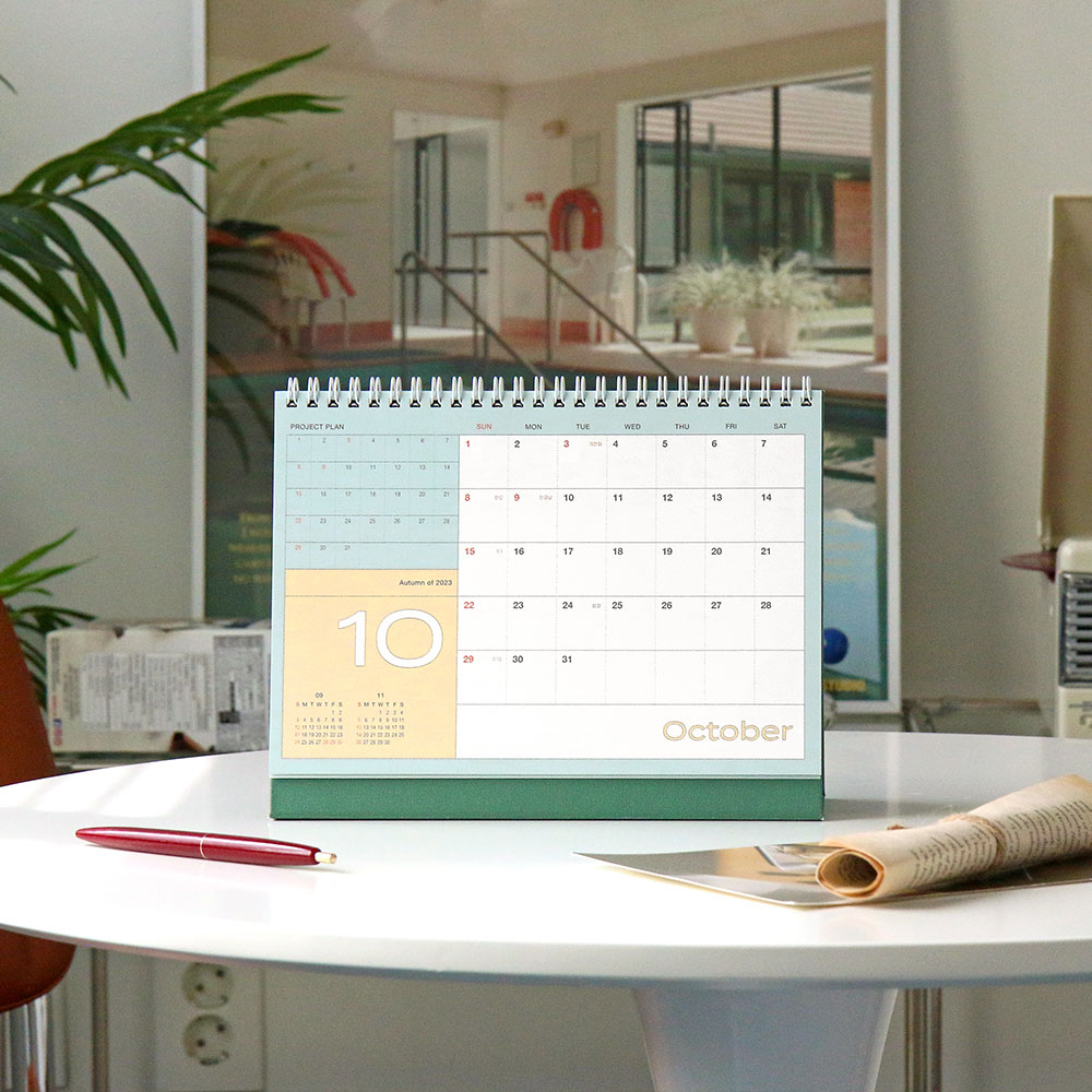 POOM | 2023 먼슬리 가이드 탁상 달력 (13개월 캘린더)