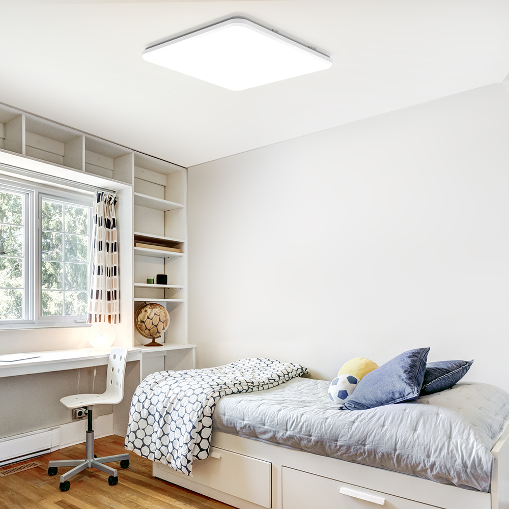 POOM | 번개표 LED 아크릴 사각 방등 50W 천장등 거실등