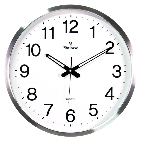 POOM | 로렌스 AL400 지름 40Cm 중형 알루미늄 무소음 벽시계