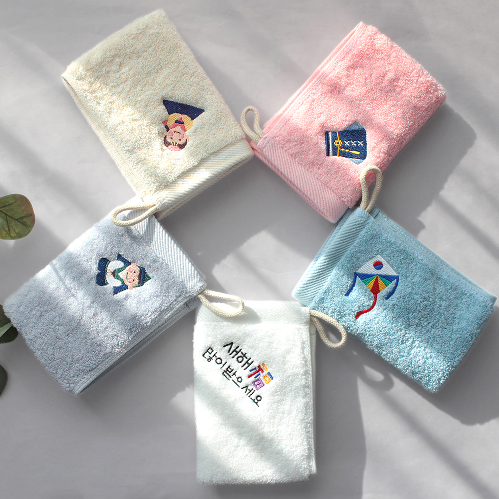 POOM | 새해설날 40수 고리수건 2매 선물세트 신년 행사 모임