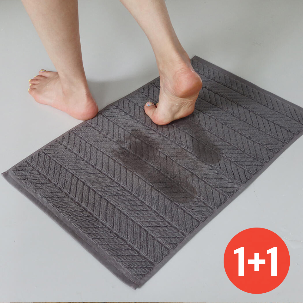 POOM | 테리파머 괴물흡수력 면규조토 호텔 발매트 1장+1장