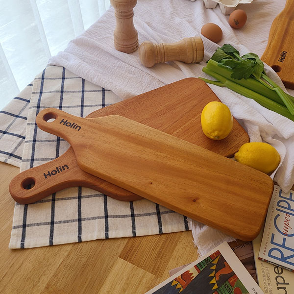 POOM | Holin 마호가니 원목 도마 스퀘어+롱스퀘어 SET