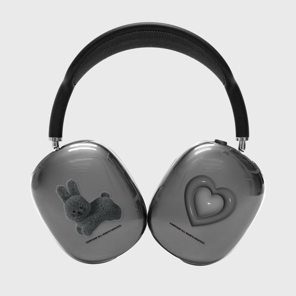 POOM | HOPPING BLACK POPO(에어팟맥스-클리어하드)