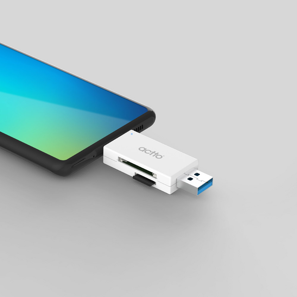 POOM | 엑토 C타입 USB 3.2 듀얼 OTG 멀티 카드리더기 OTG-10