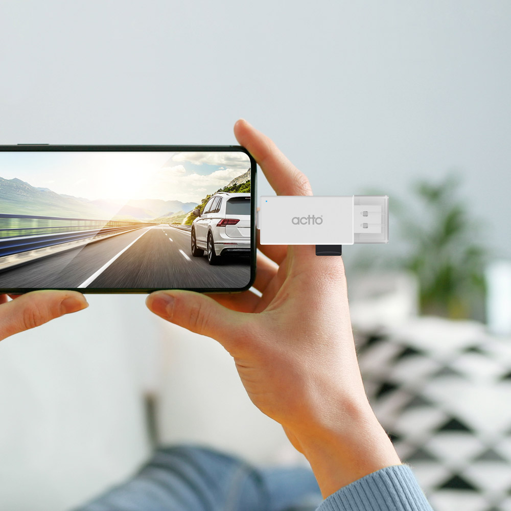 POOM | 엑토 C타입 USB 3.2 듀얼 OTG 멀티 카드리더기 OTG-10