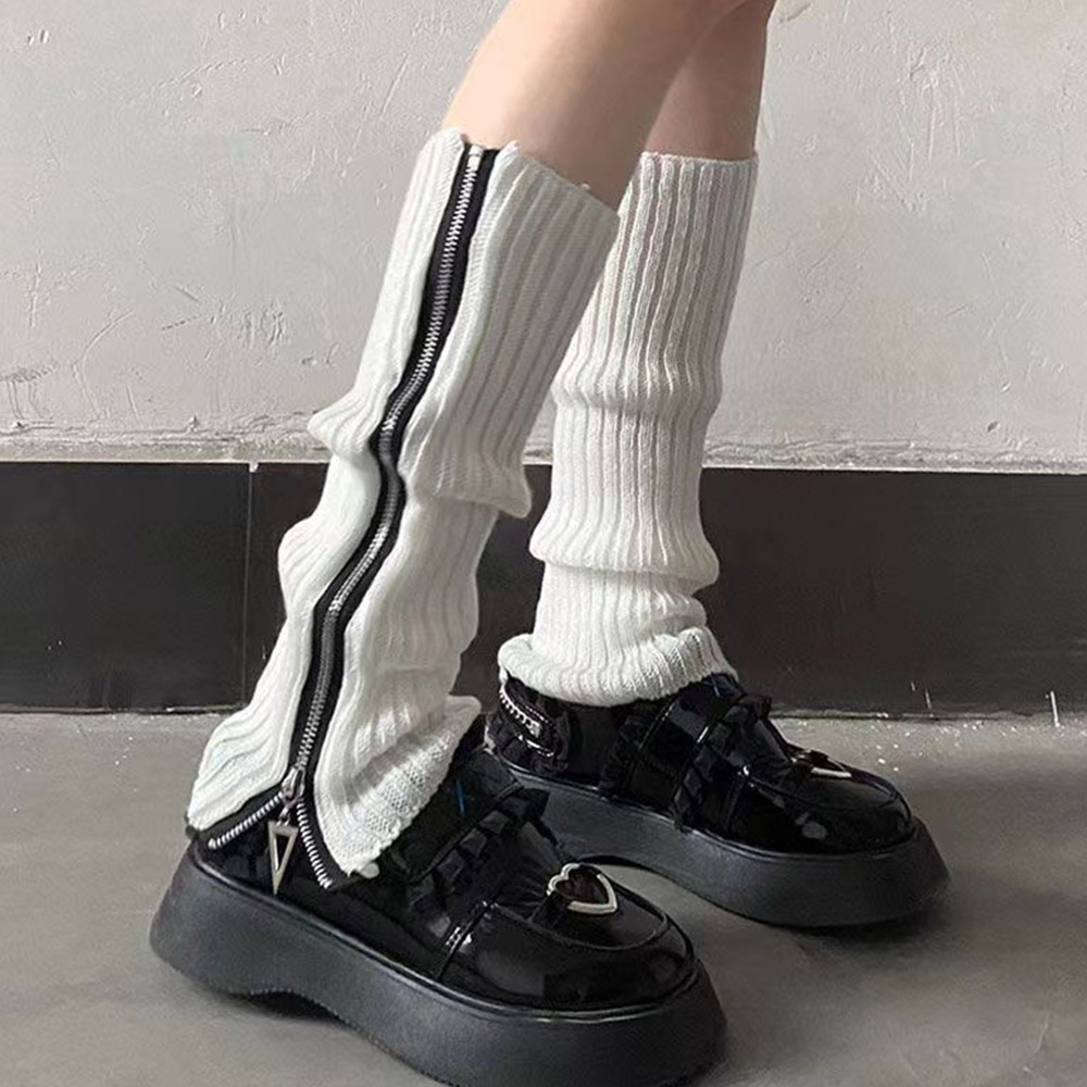 POOM | L-1 하이틴 골지 지퍼 레그워머 겨울 발토시