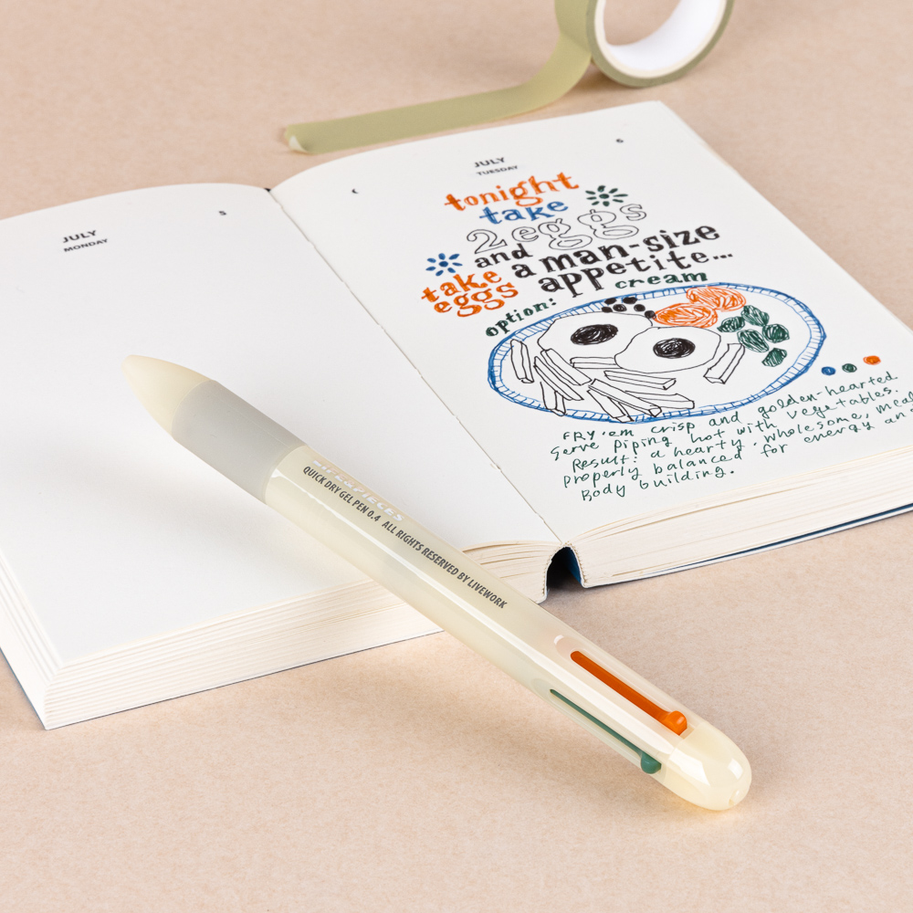 POOM | 라이프앤피시스 4색 젤펜 0.4mm new