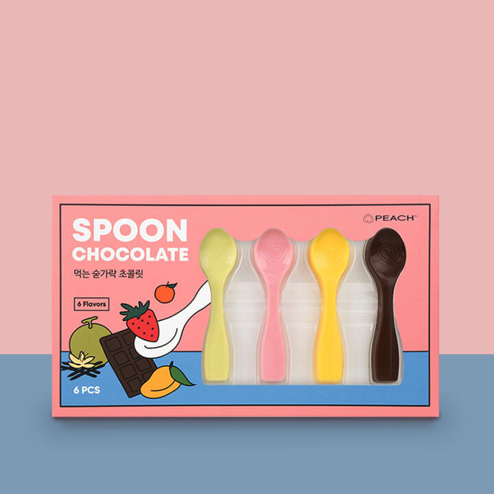 POOM | 먹는숟가락초콜릿 6P 스푼모양 asmr 6가지맛