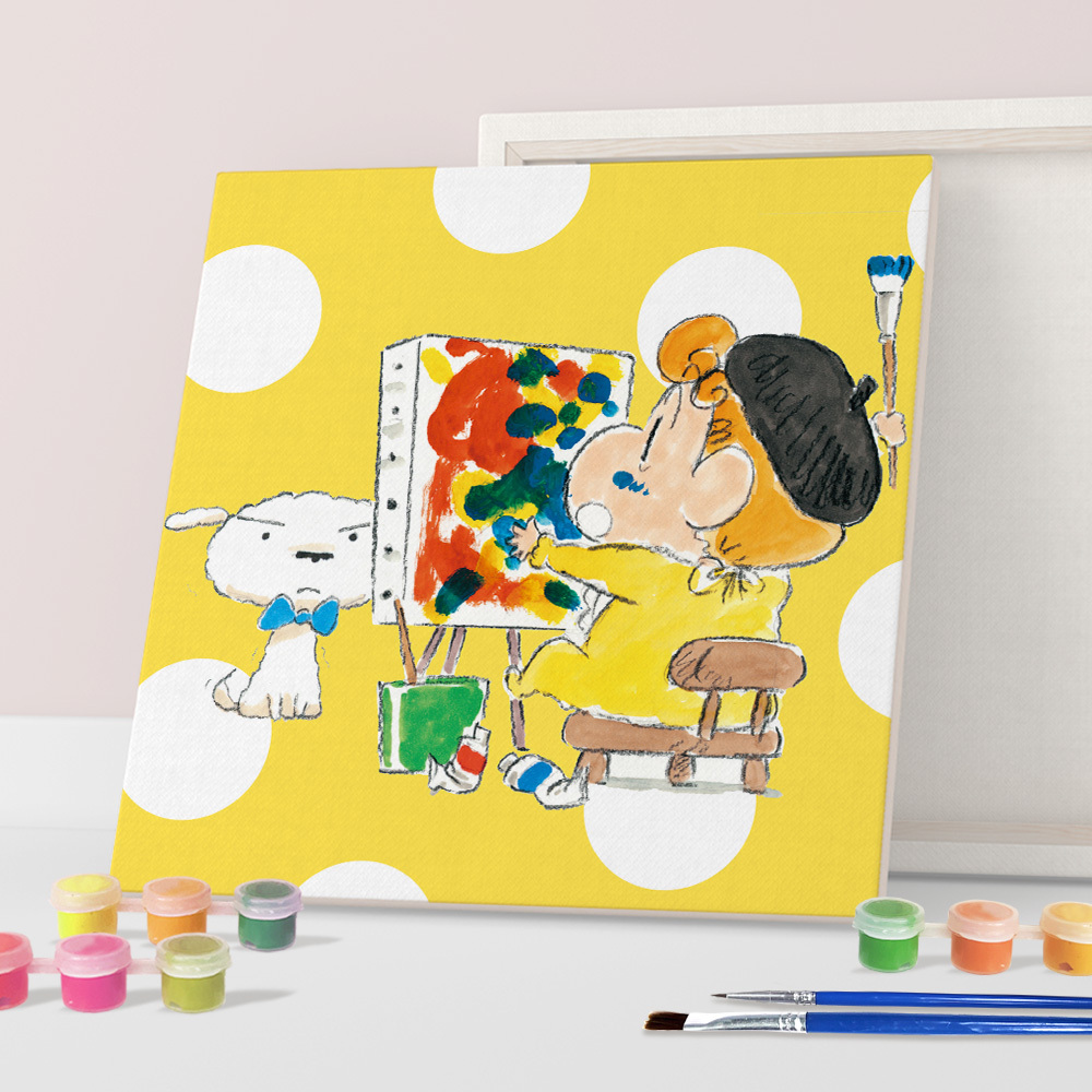 POOM | DIY캔버스형 짱구 그림그리기 20x20cm 짱아는 화가