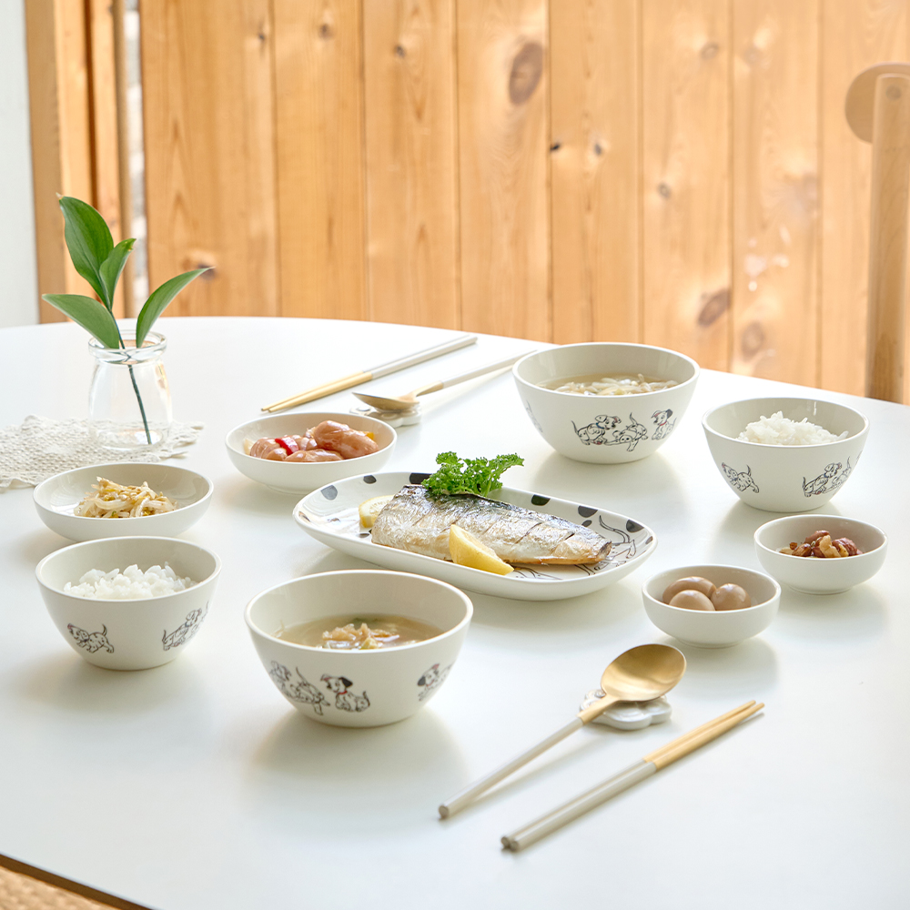 POOM | 디즈니 101 달마시안 도자기 그릇 식기 세트