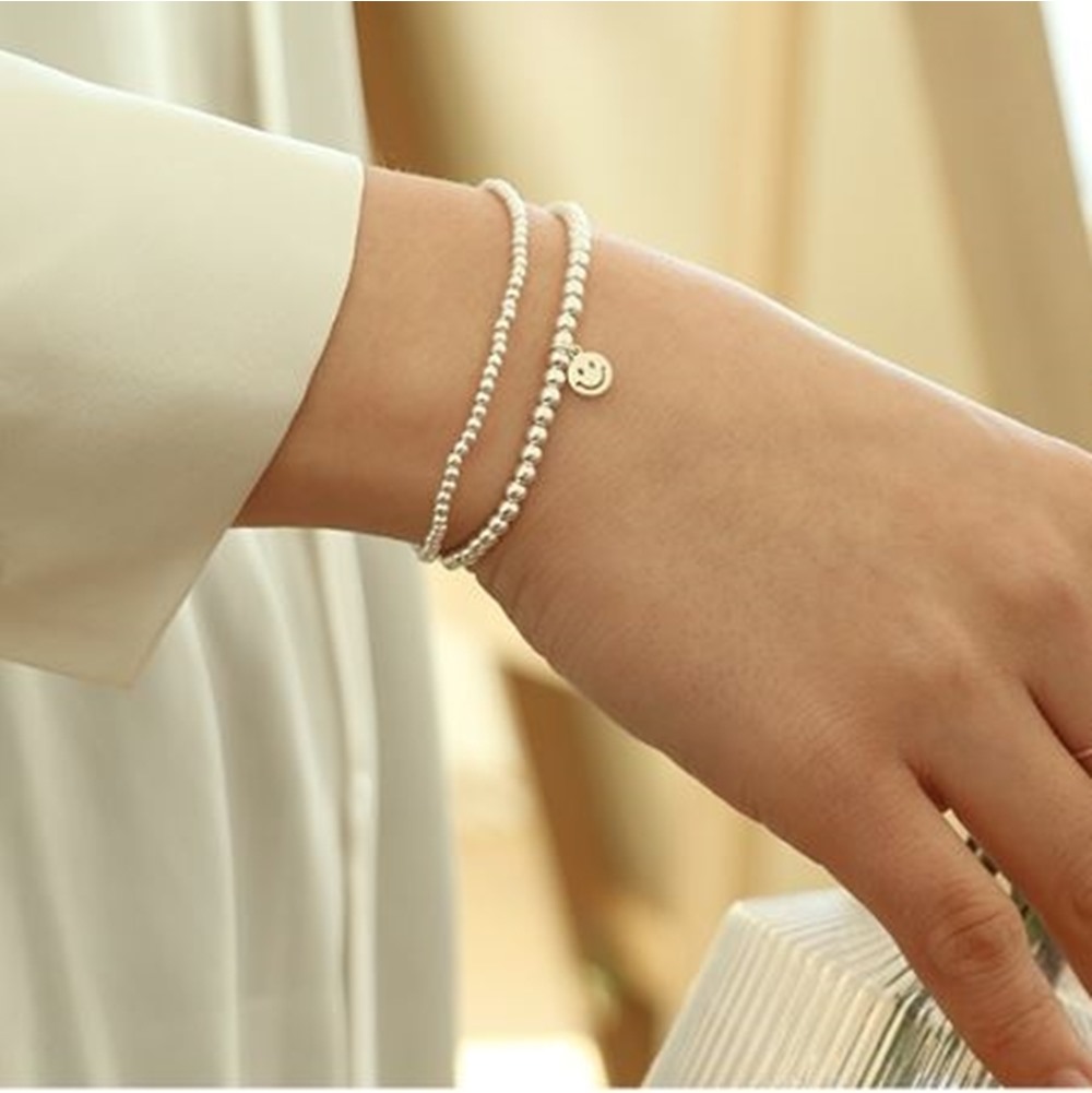 POOM | 925 실버 은 볼 비즈 팔찌 DIY 만들기 세트 10종