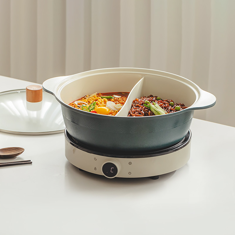 POOM | [특가]투팟 전골 반반 샤브샤브 냄비 28cm