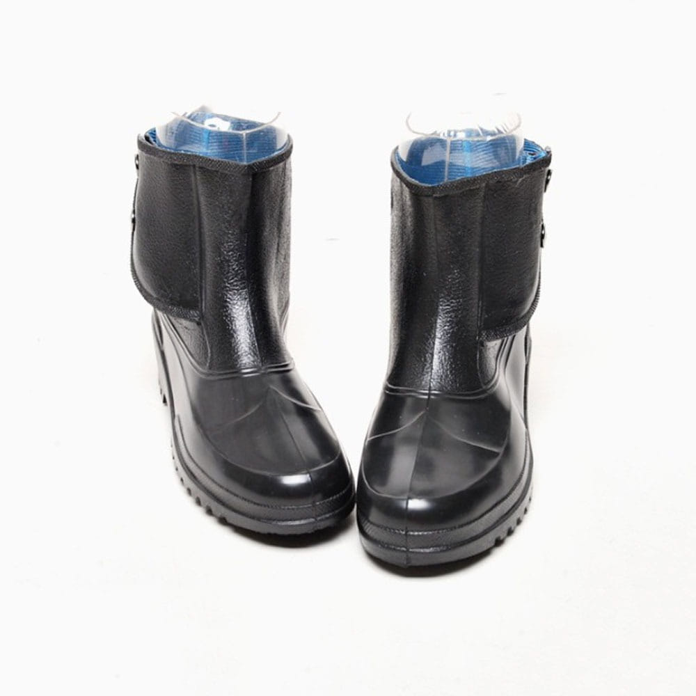 POOM | 남성 단추장식 PVC 발목 장화 작업화