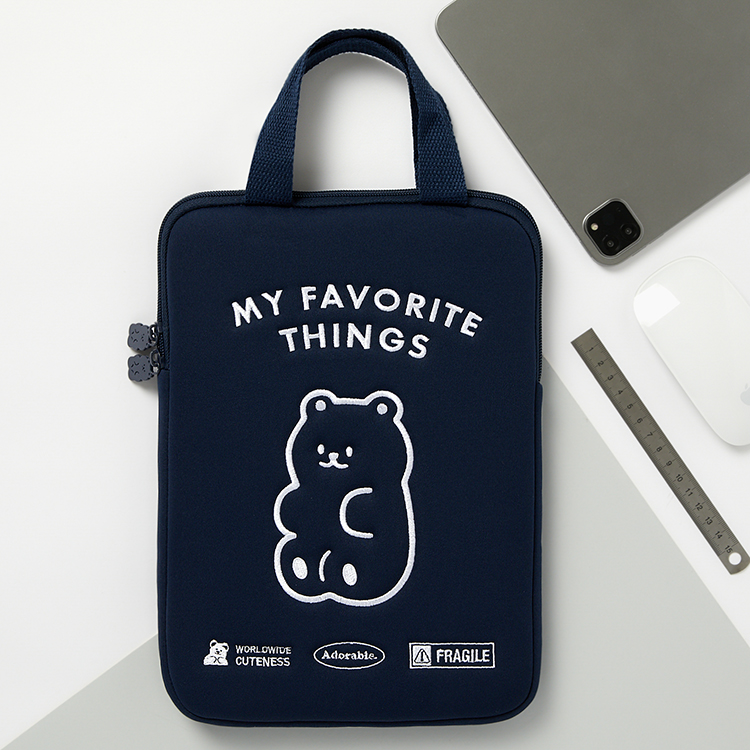 POOM | 11인치 젤리곰 태블릿 파우치 네이비 (37003062)