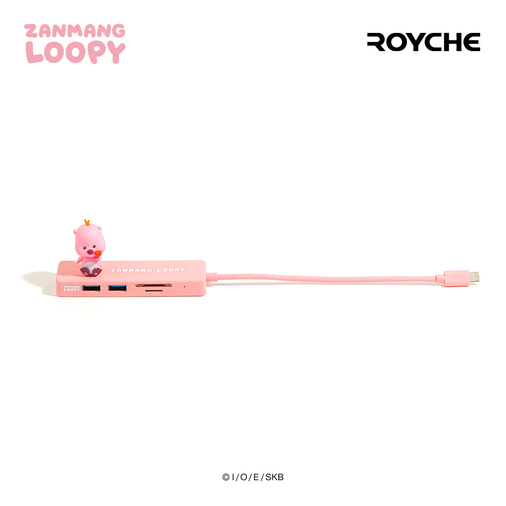 POOM | 잔망루피 5in1 USB 멀티 허브 리더기