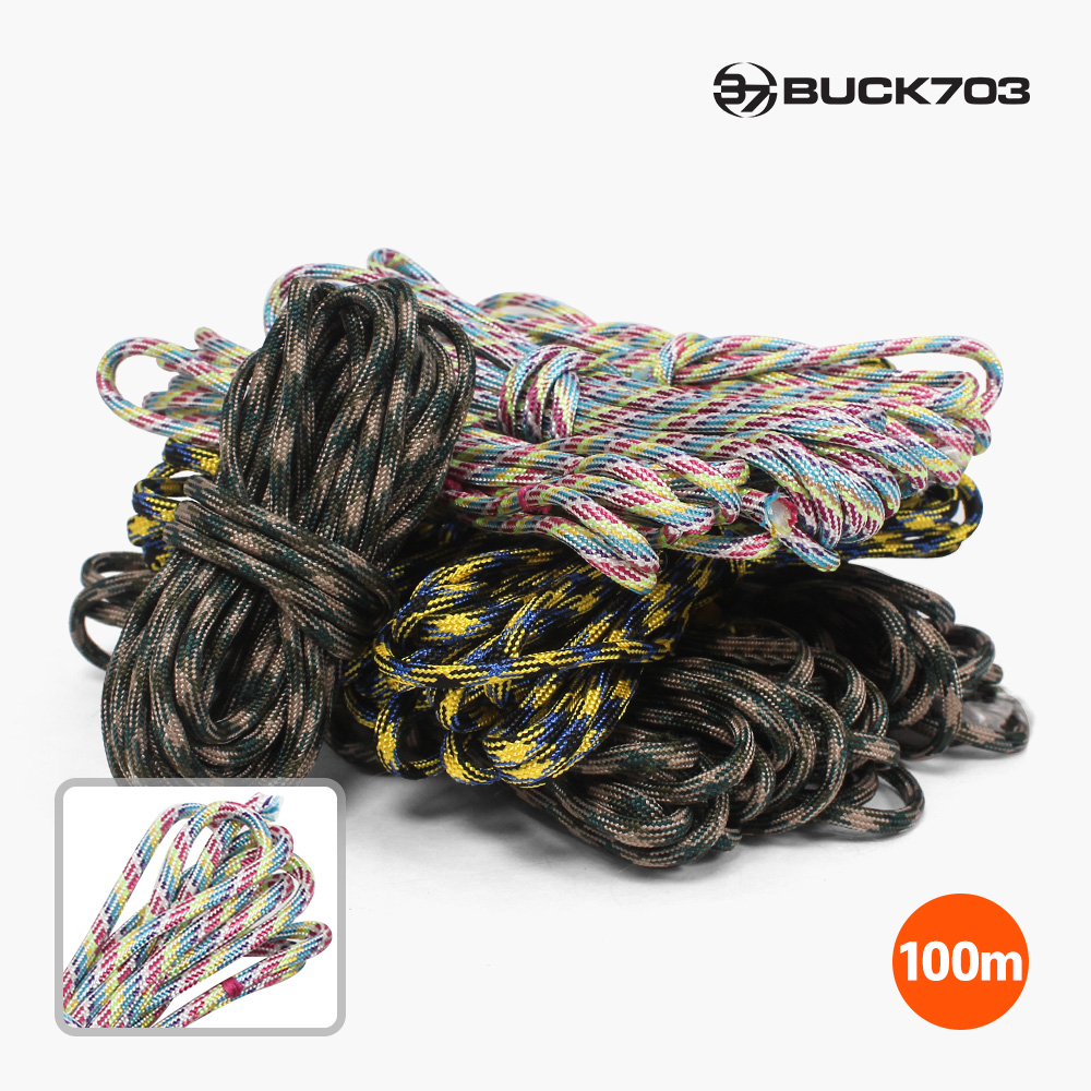 POOM | Buck703 레인보우 낙하산줄 100m