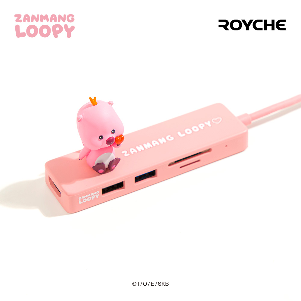 POOM | 잔망루피 5in1 USB 멀티 허브 리더기