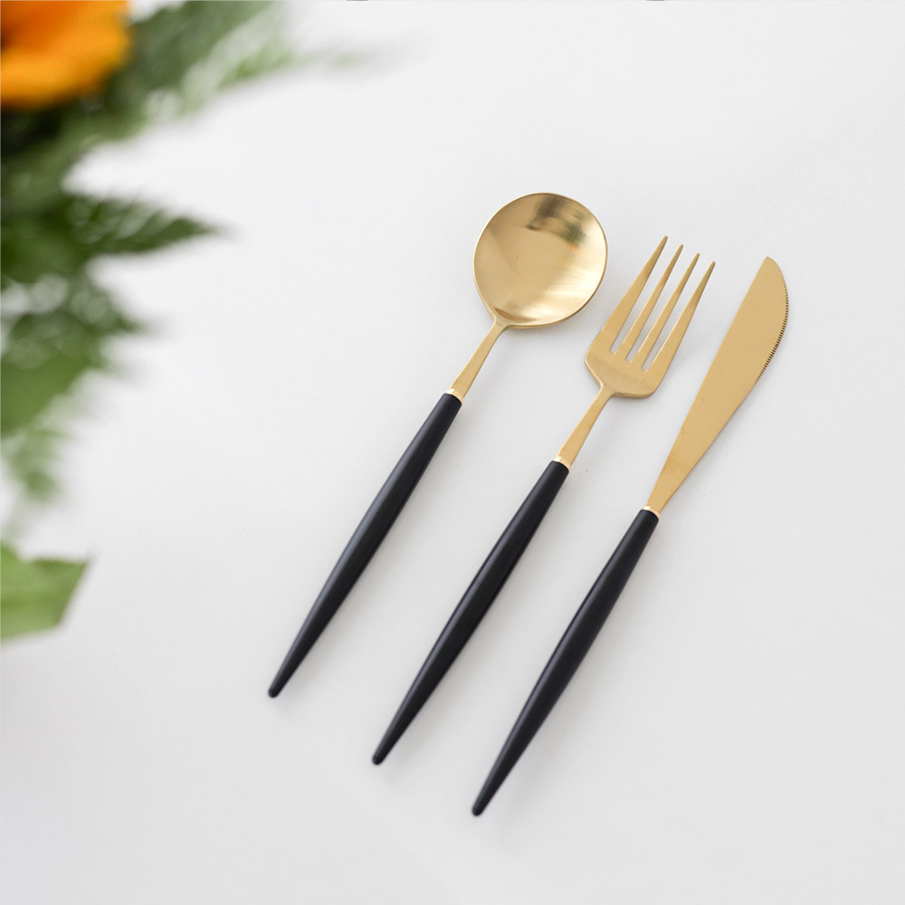 POOM | 라비앙 프리미엄 골드 커트러리 세트 3p (2colors)