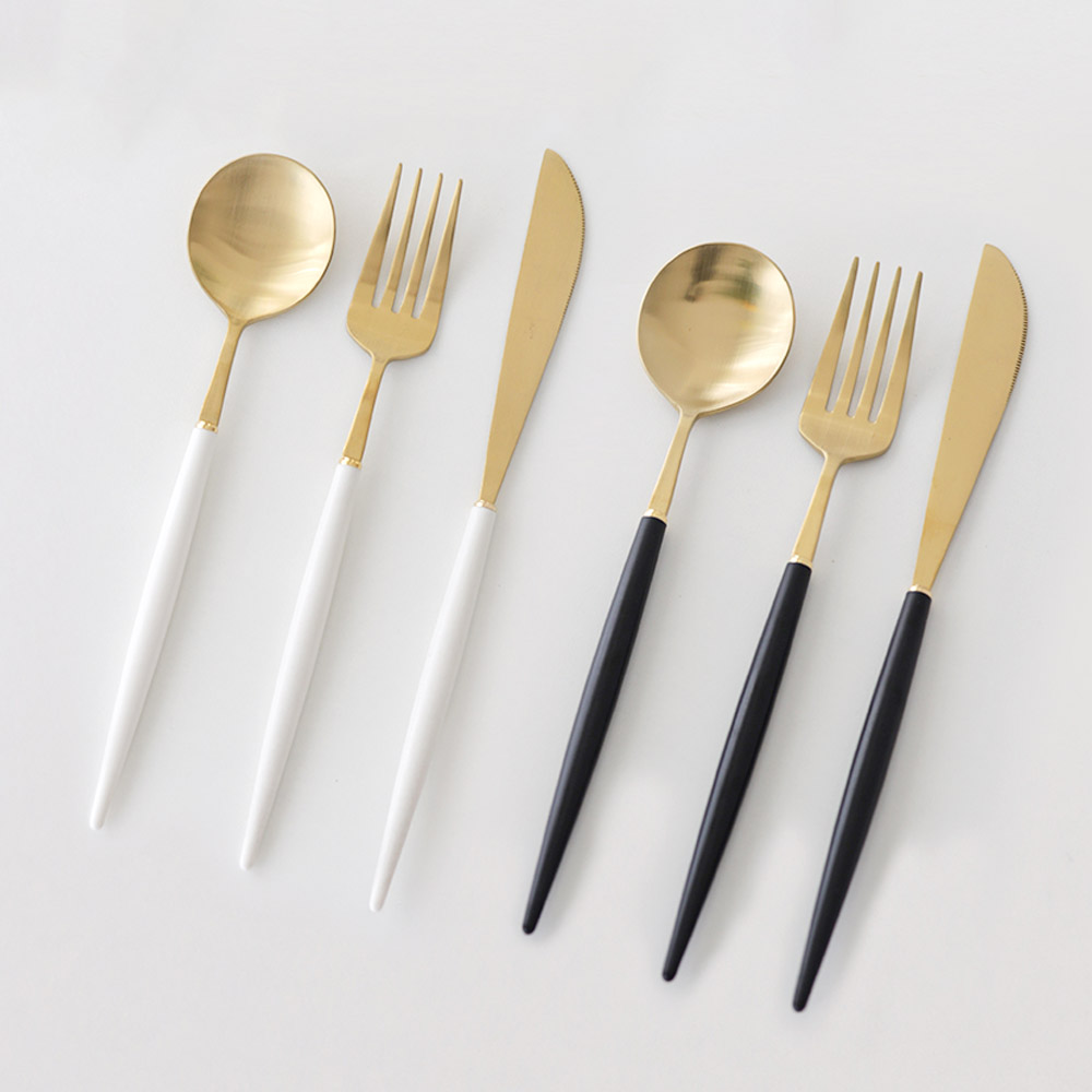 POOM | 라비앙 프리미엄 골드 커트러리 세트 3p (2colors)