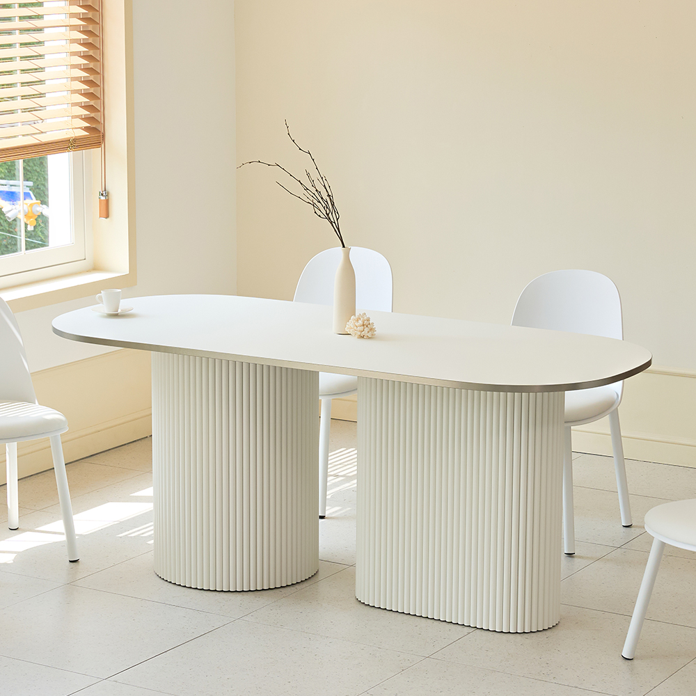 POOM | [FENIX] 템바보드 룽고 1800 화이트 테이블