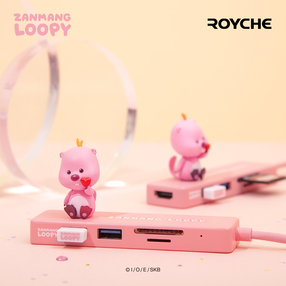 POOM | 잔망루피 5in1 USB 멀티 허브 리더기