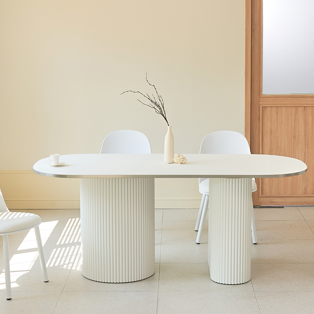 POOM | [FENIX] 템바보드 룽고 1800 화이트 테이블