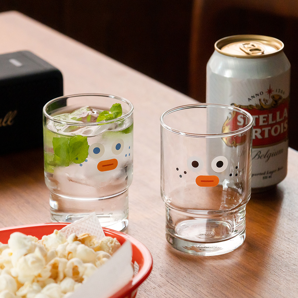 POOM | Brunch Brother 토스트 유리컵 2P 세트