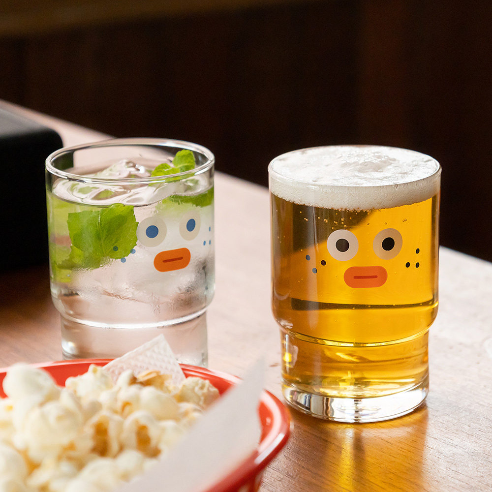 POOM | Brunch Brother 토스트 유리컵 2P 세트