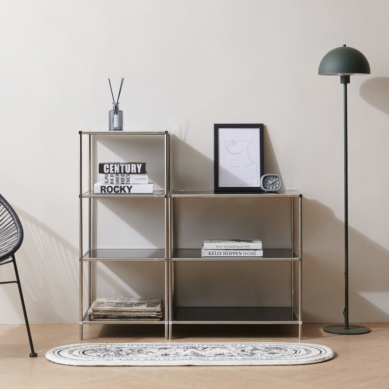 POOM | 미드센츄리 무드 모듈선반 400 4단 3color