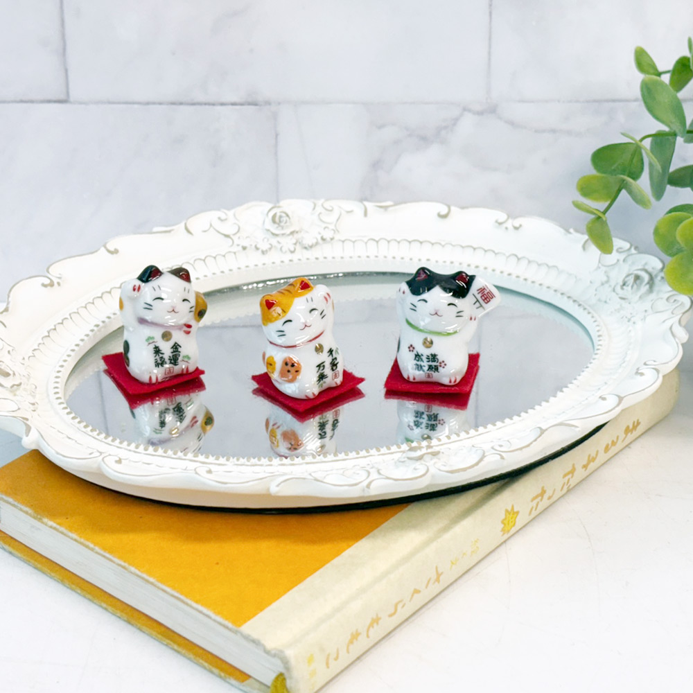 POOM | 미니 마네키네코 도자기 고양이 3p set