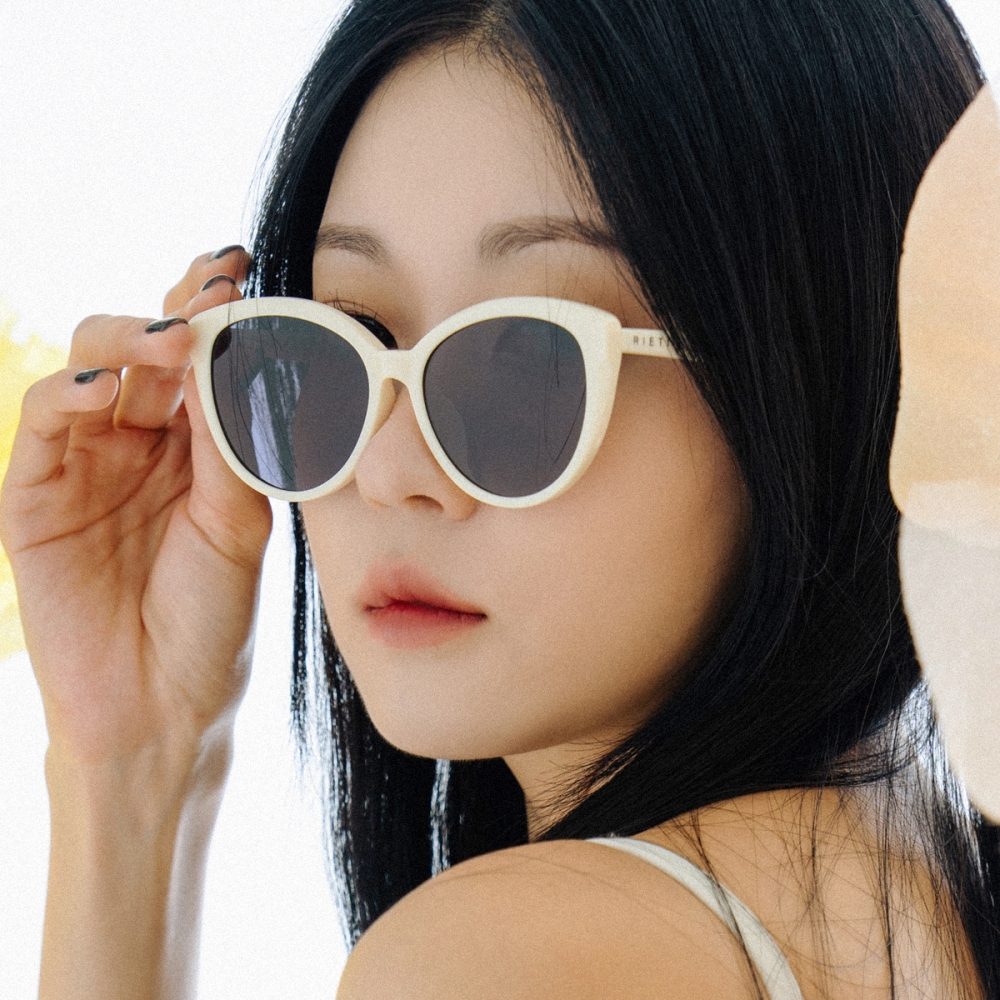 POOM | LUKA RT 4034 C3 아이보리 뿔테 캣츠아이 선글라스