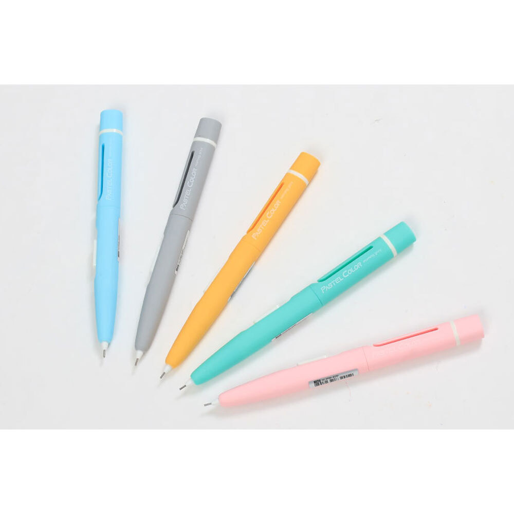 POOM | 노크식 지우개 일체형 모닝 파스텔컬러 샤프 0.5mm