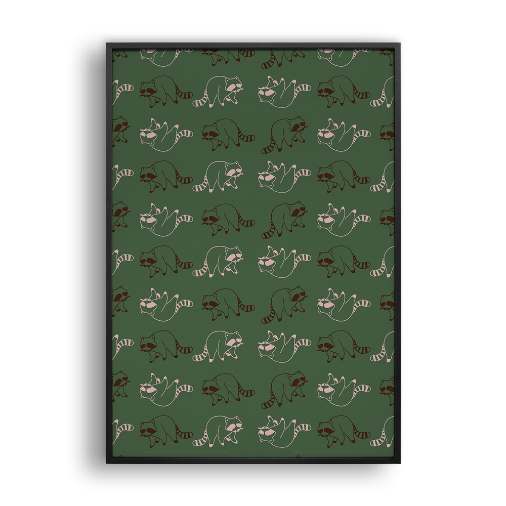 POOM | 라쿤 (Art Print) / 일러스트 액자