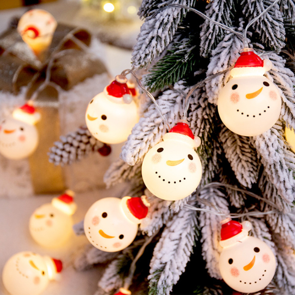 POOM | 40구 LED 눈사람 가랜드 전구(웜색/6M)