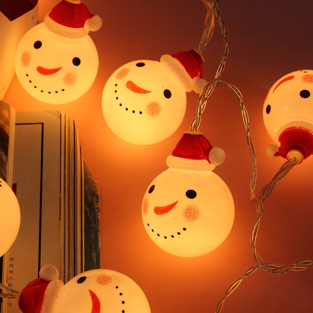 POOM | 40구 LED 눈사람 가랜드 전구(웜색/6M)